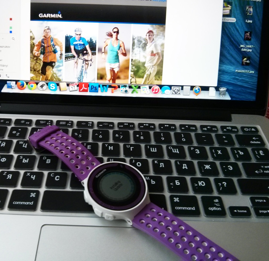 Sport Mountains Fitness Running with Garmin